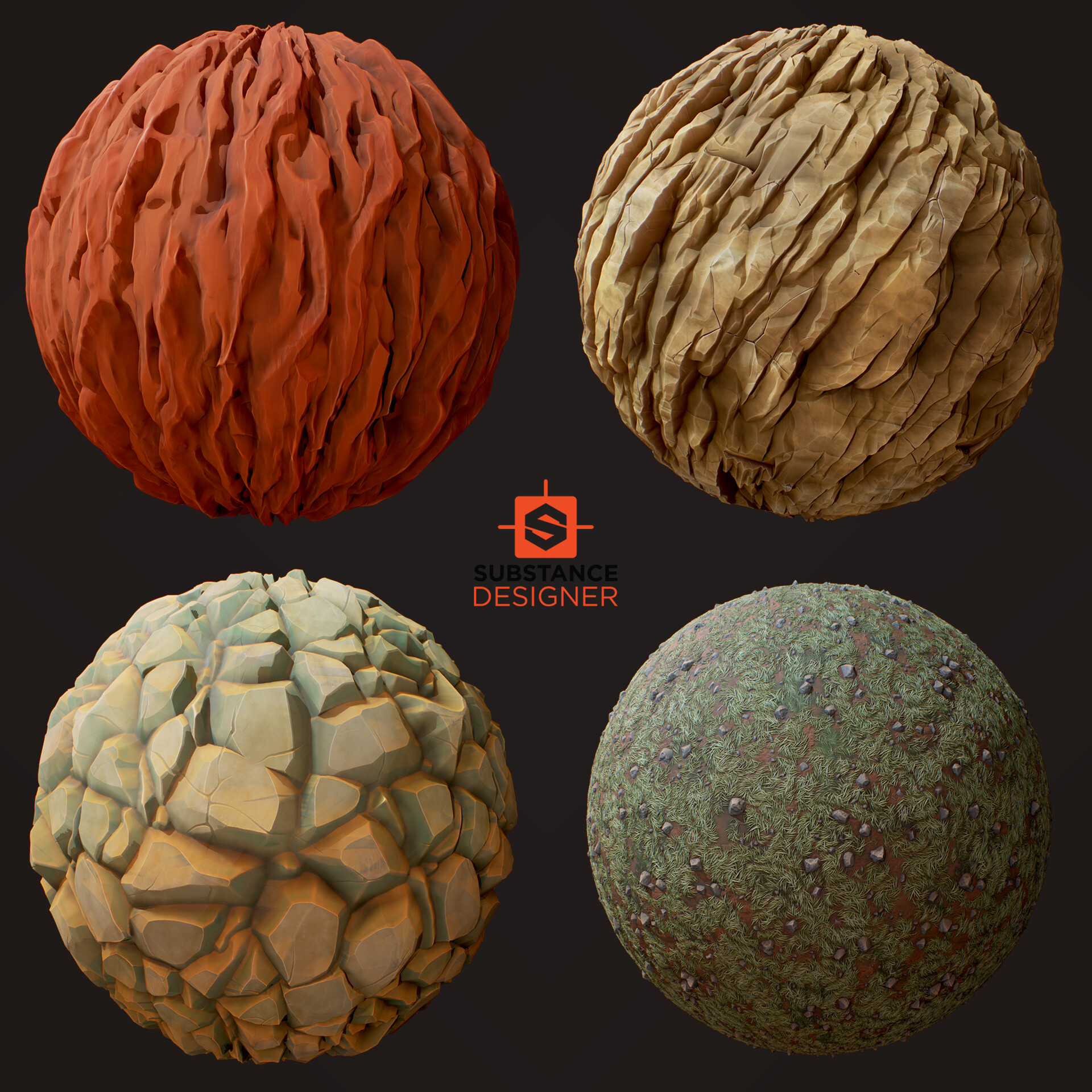 ArtStation - Stylized Materials WIP - School Project