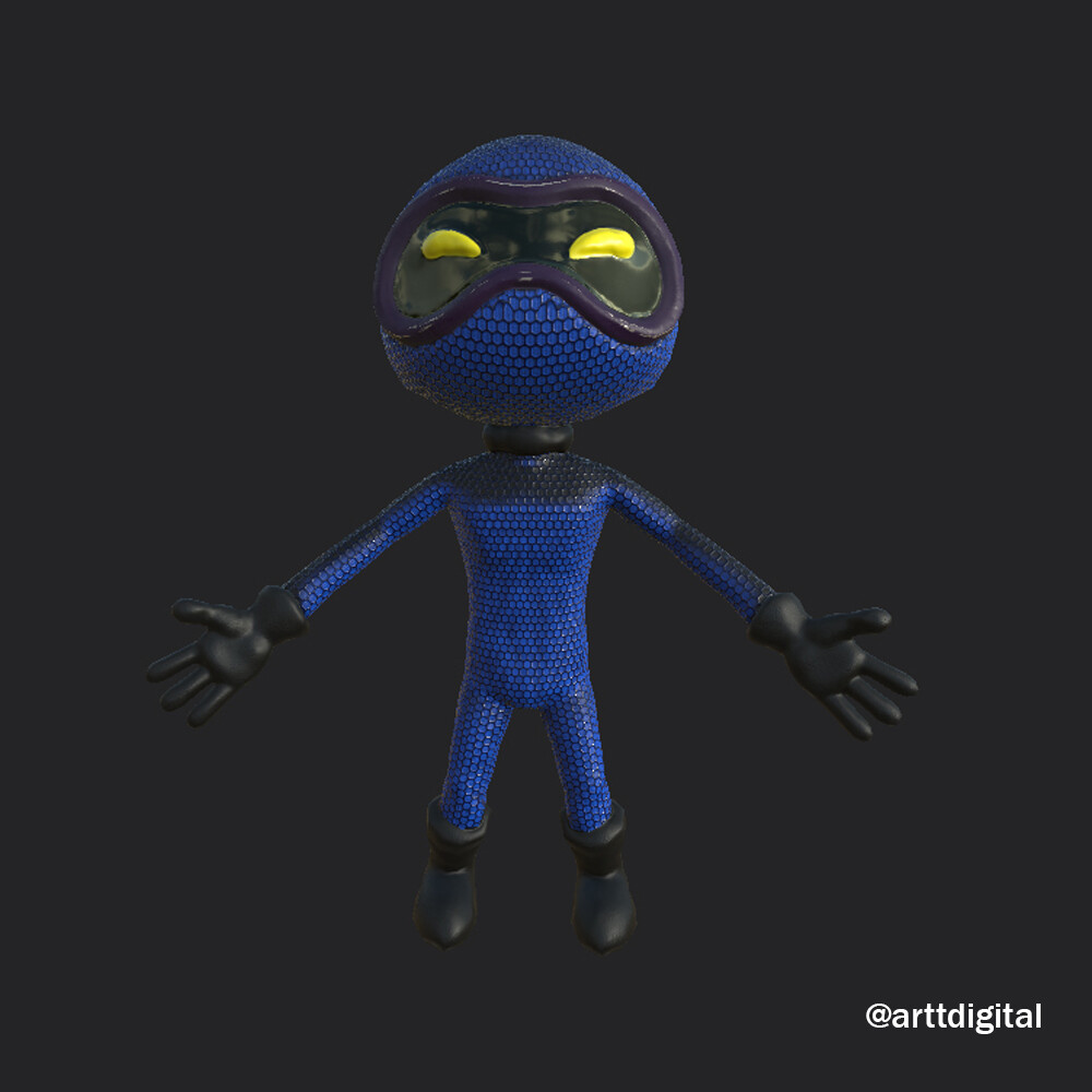 ArtStation - 3d Model of an alien with space suit