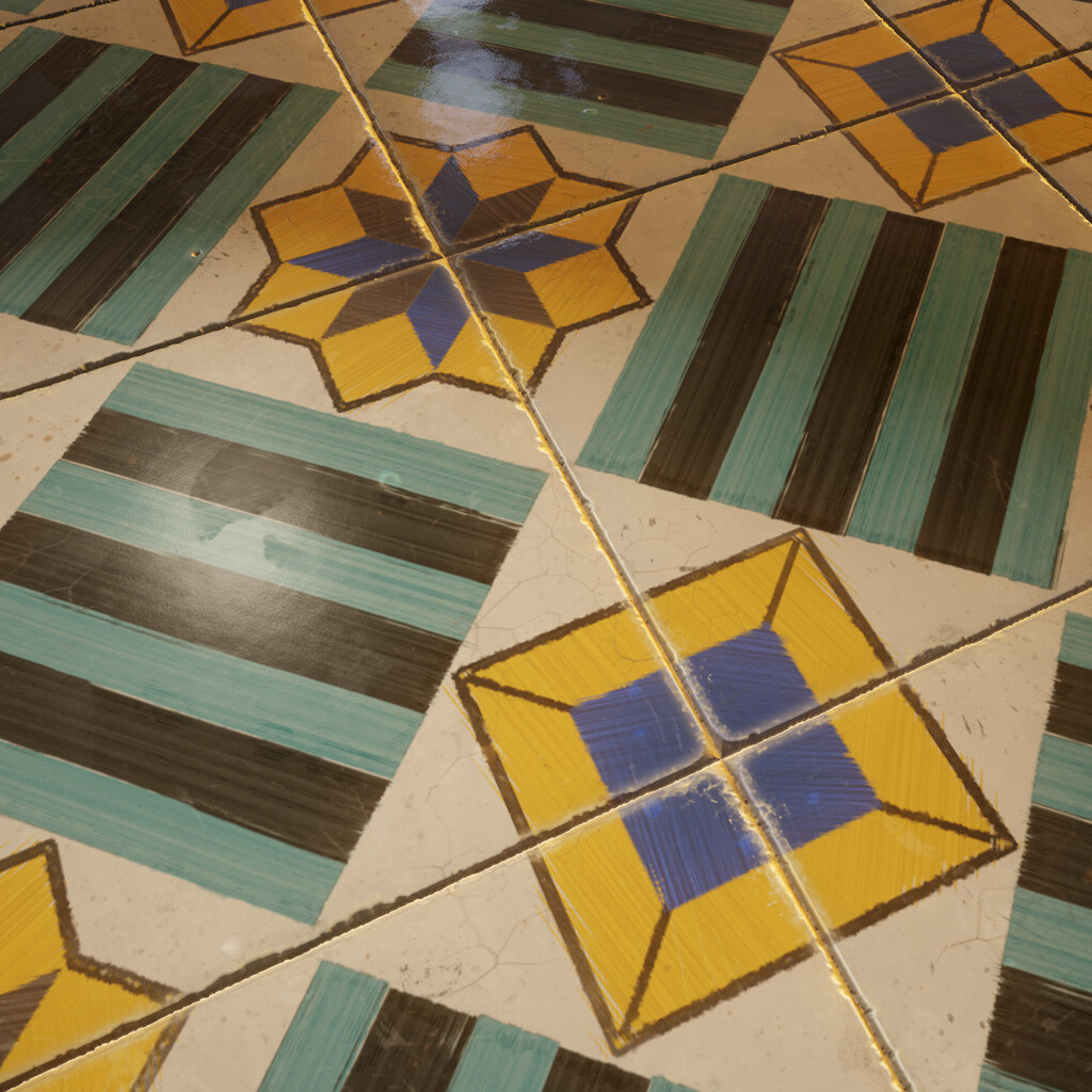 ArtStation - Hand Painted Tiles