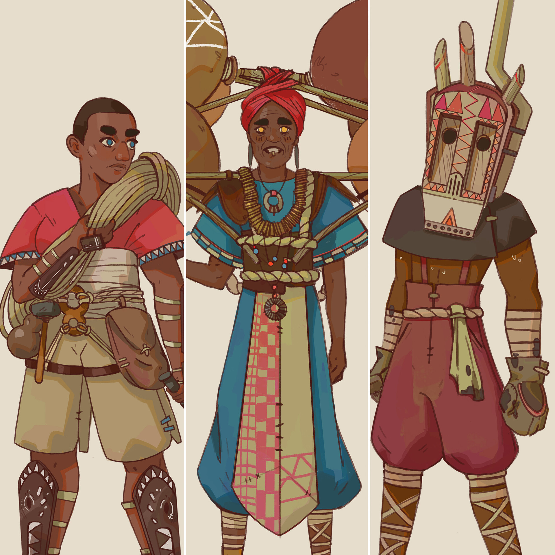 ArtStation - Dogon Inhabitants, Coline Landy