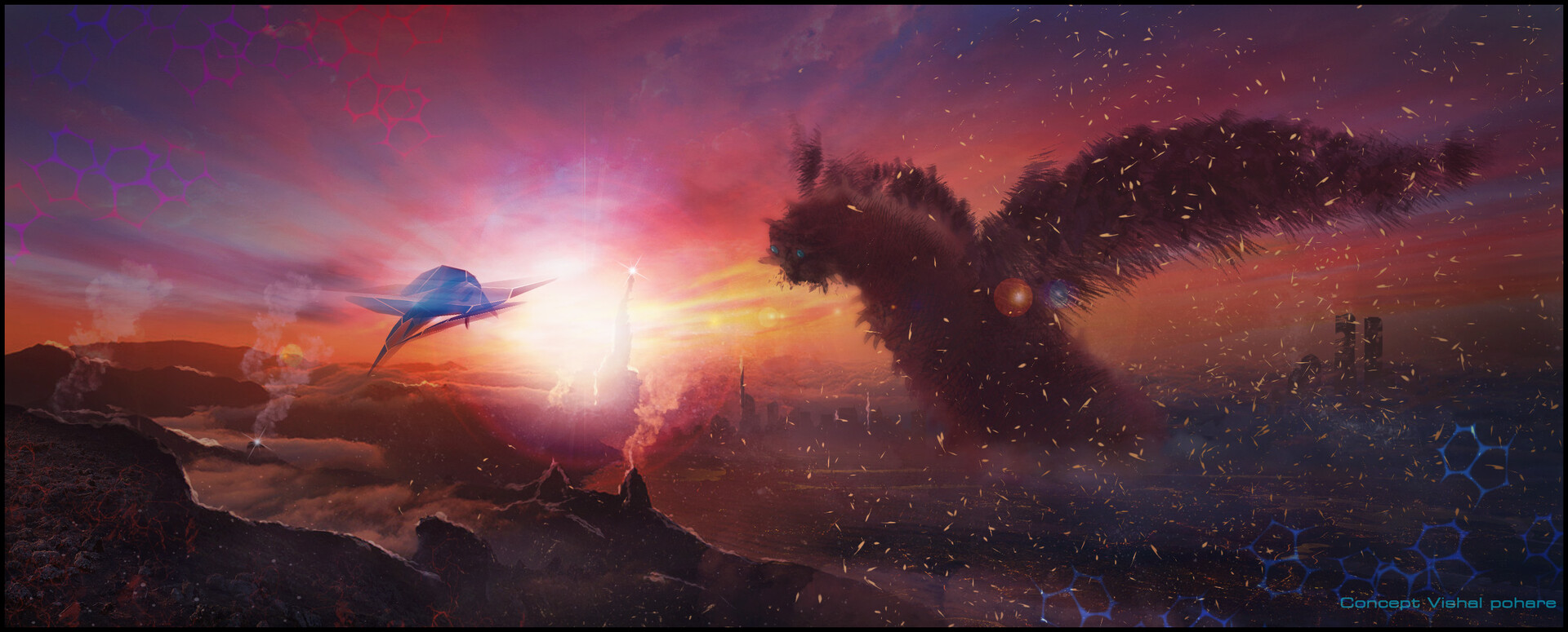 ArtStation - Monster in the city