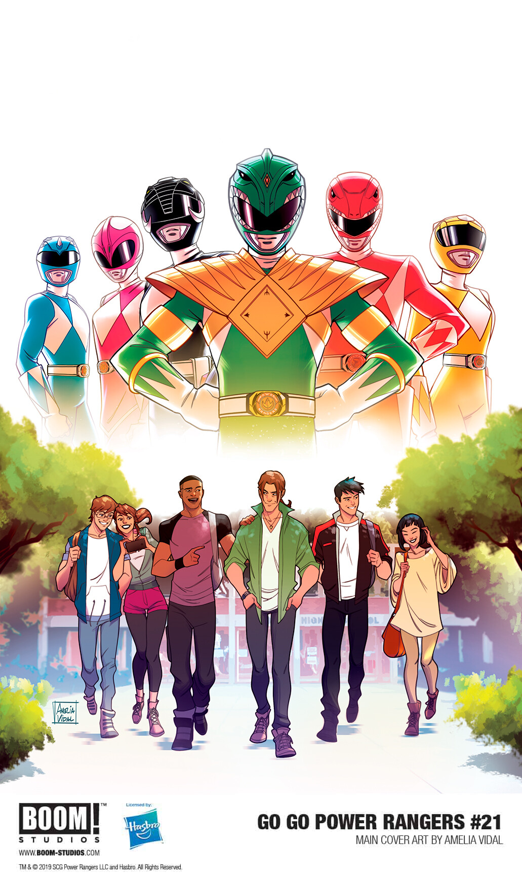 ArtStation - Main cover art of Go Go Power Rangers n21