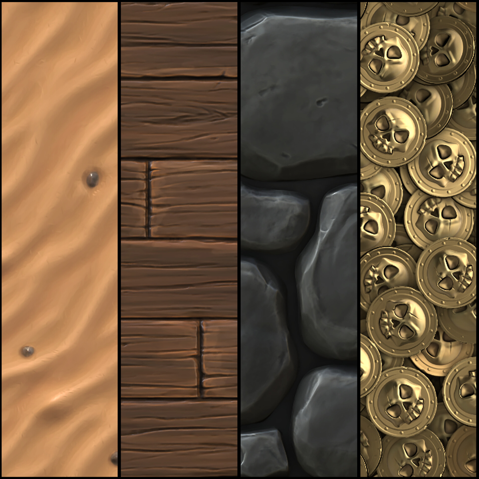 ArtStation - Stylized Pirate Themed Textures, Lars Korden