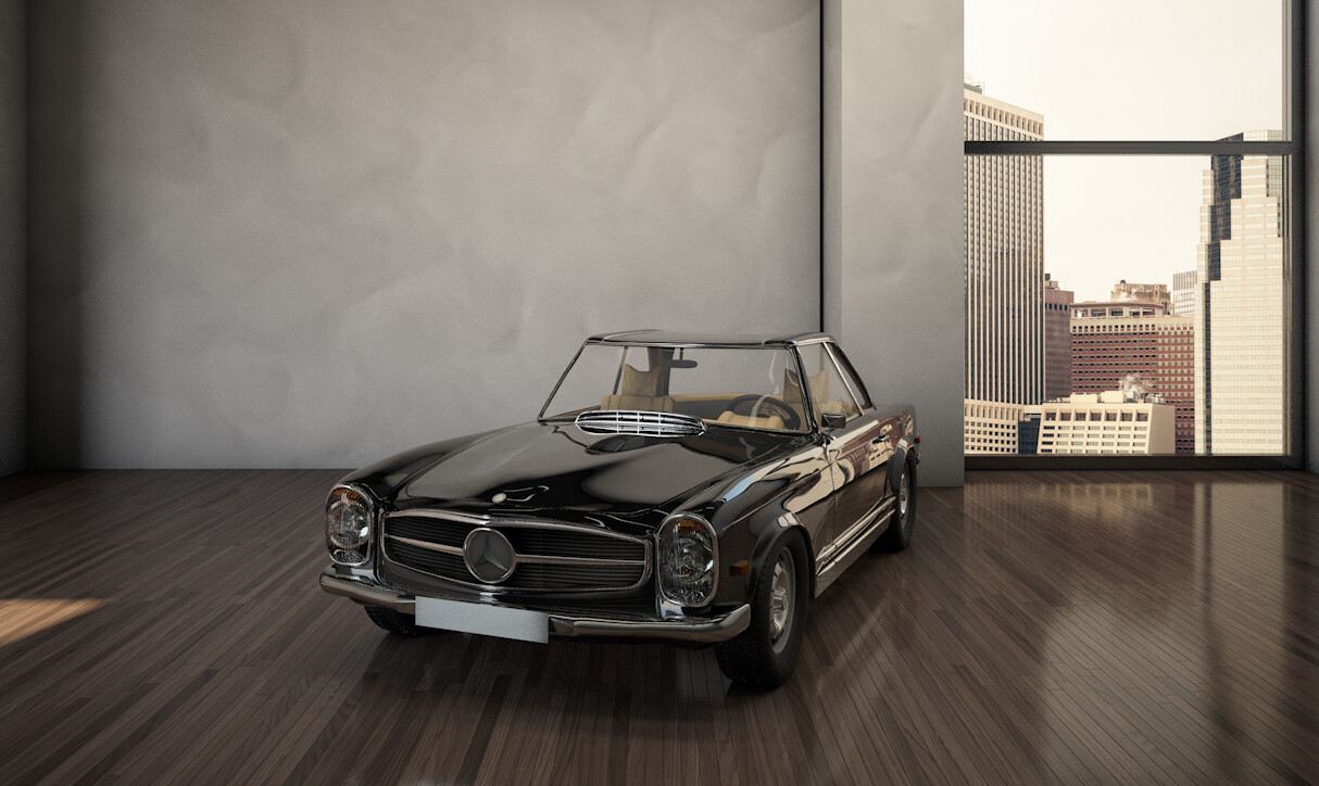 ArtStation - Realistic Car modeling (Mercedes Benz 280SL)