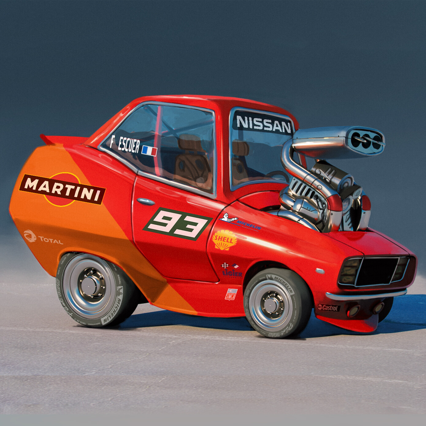 ArtStation - Cartoon muscle Car