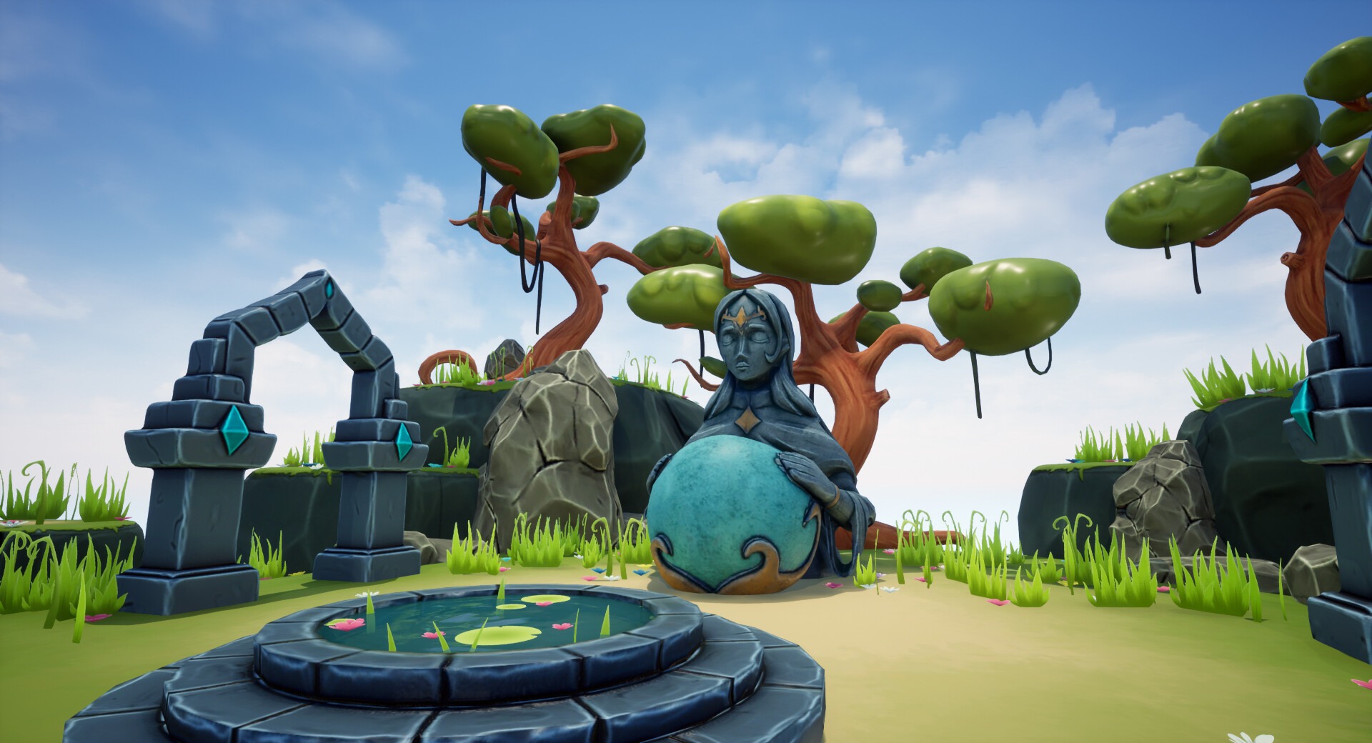 ArtStation - Stylised Environment Realtime - Floating island 3D