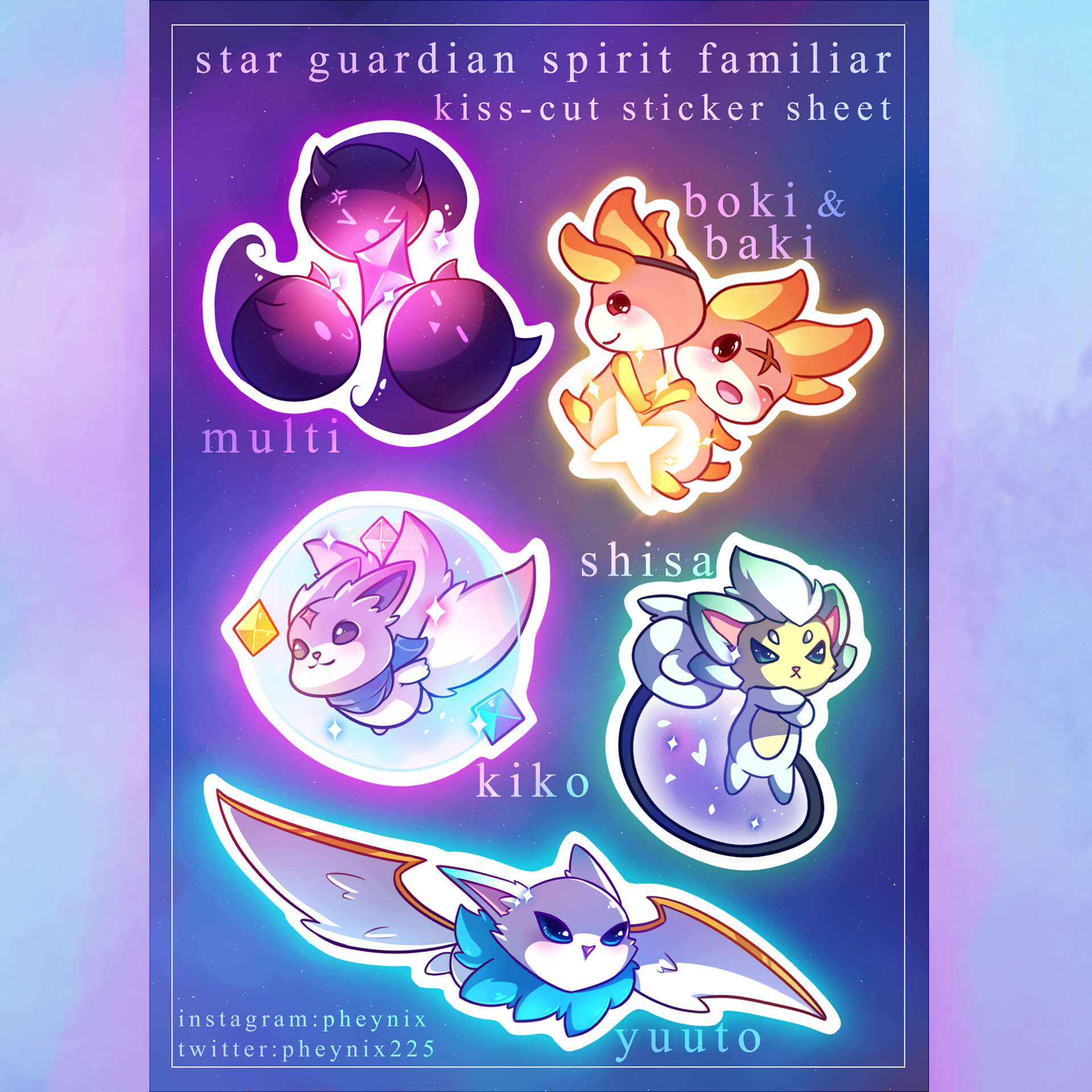 ArtStation - Star Guardian Sicker Sheet