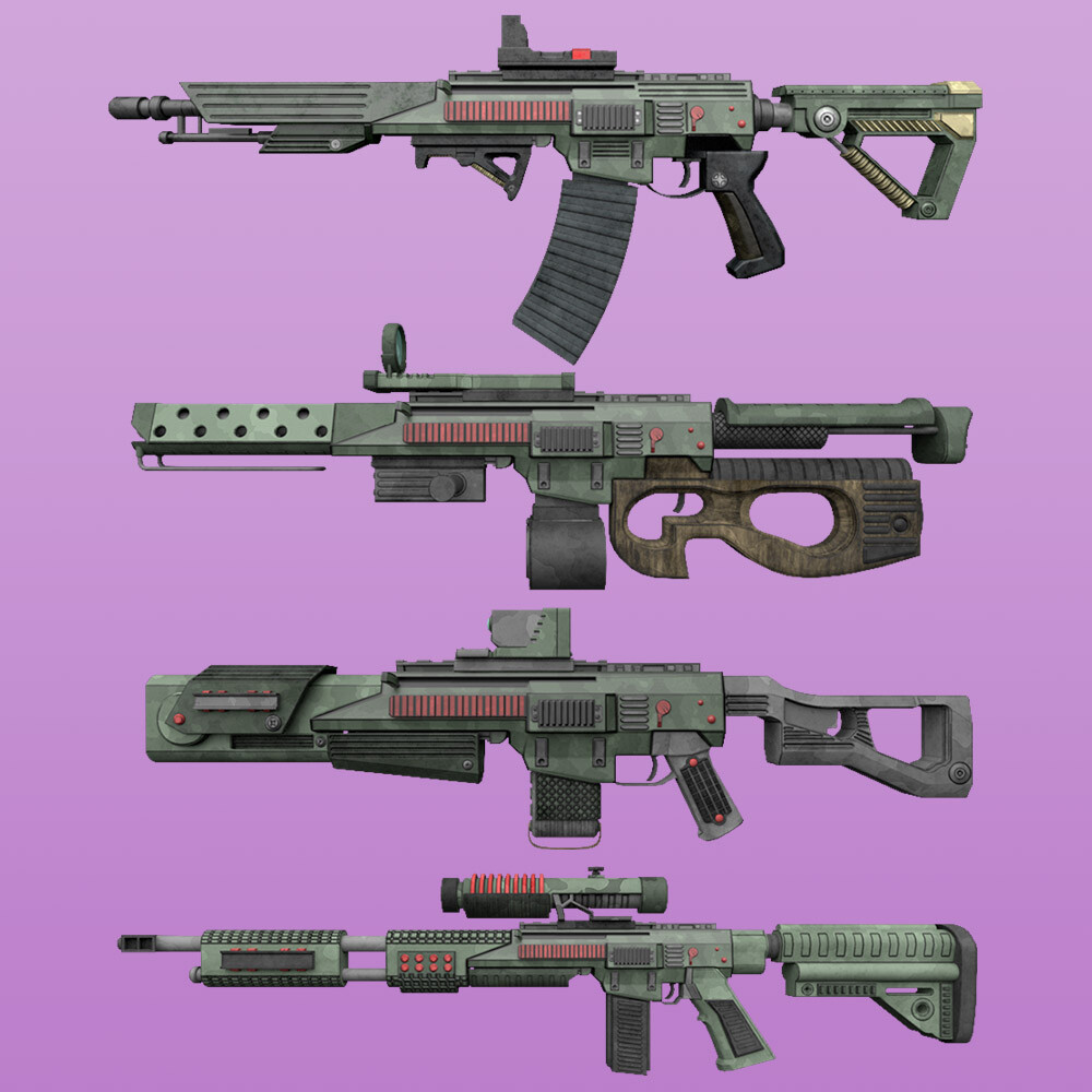 ArtStation - Borderlands-inspired Weapons