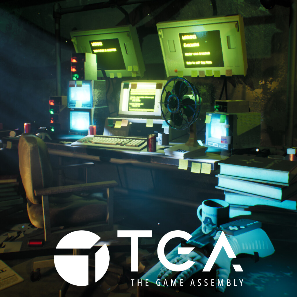 ArtStation - 80s Hacker Cave