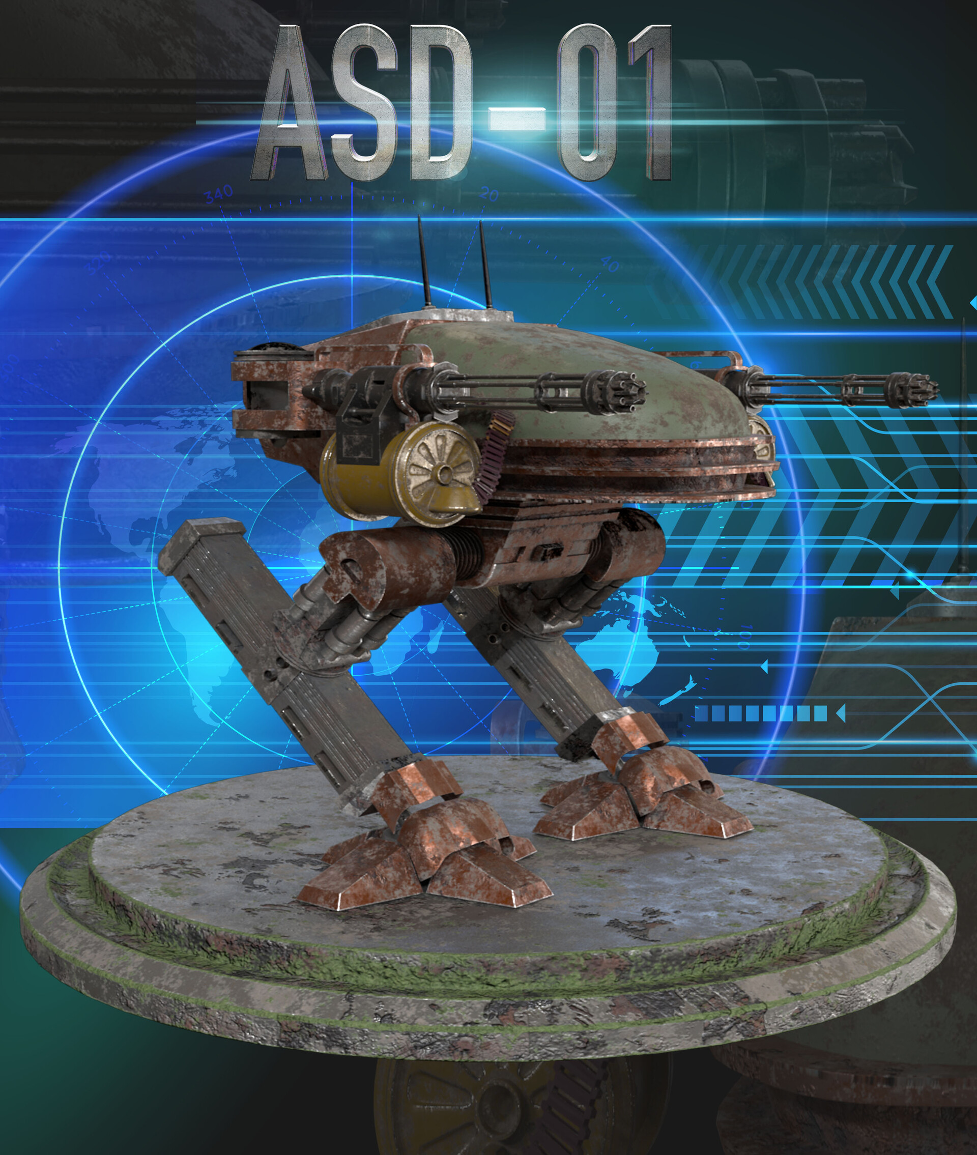 ArtStation - ASD-01 Heavy armored war machine