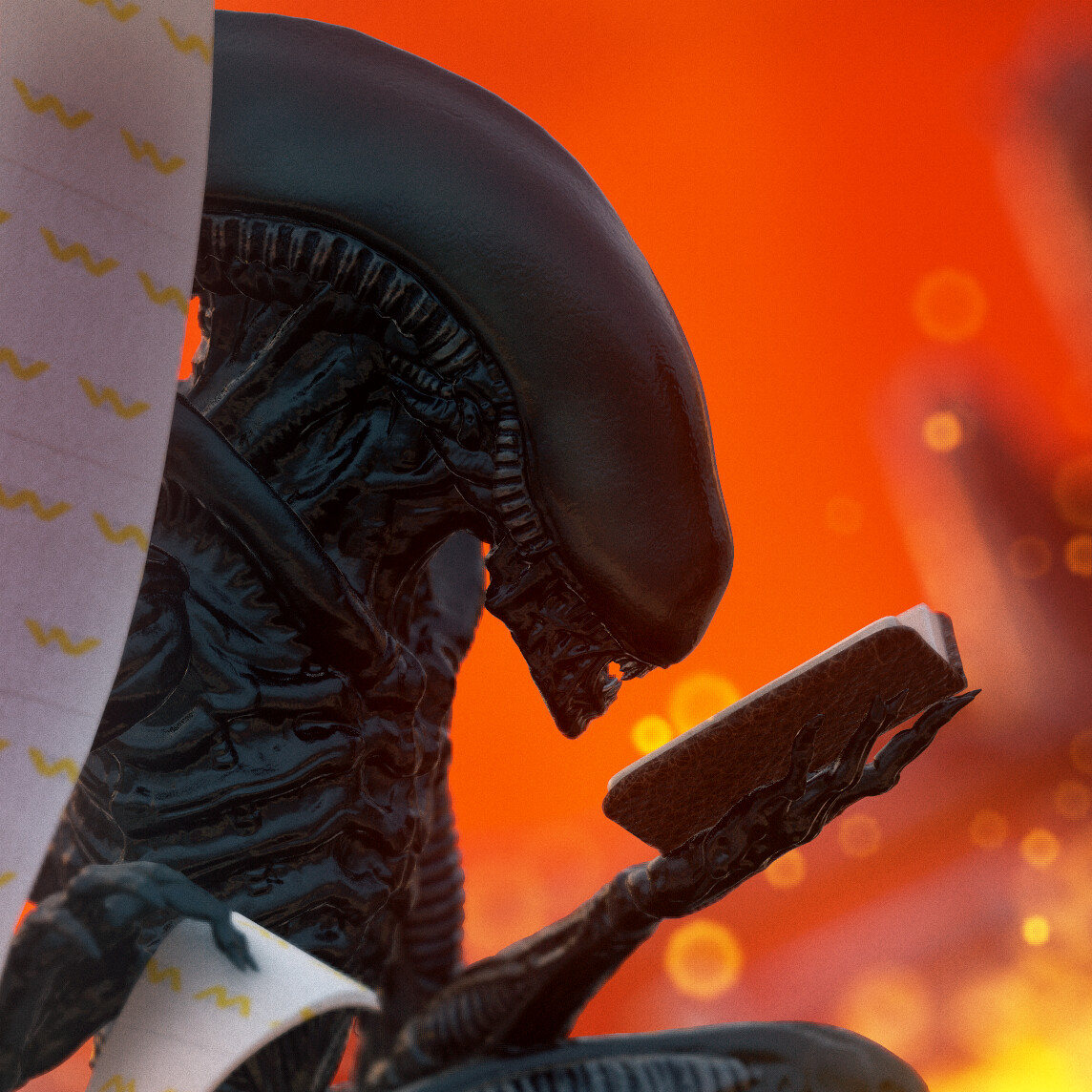 ArtStation - Sitting Alien