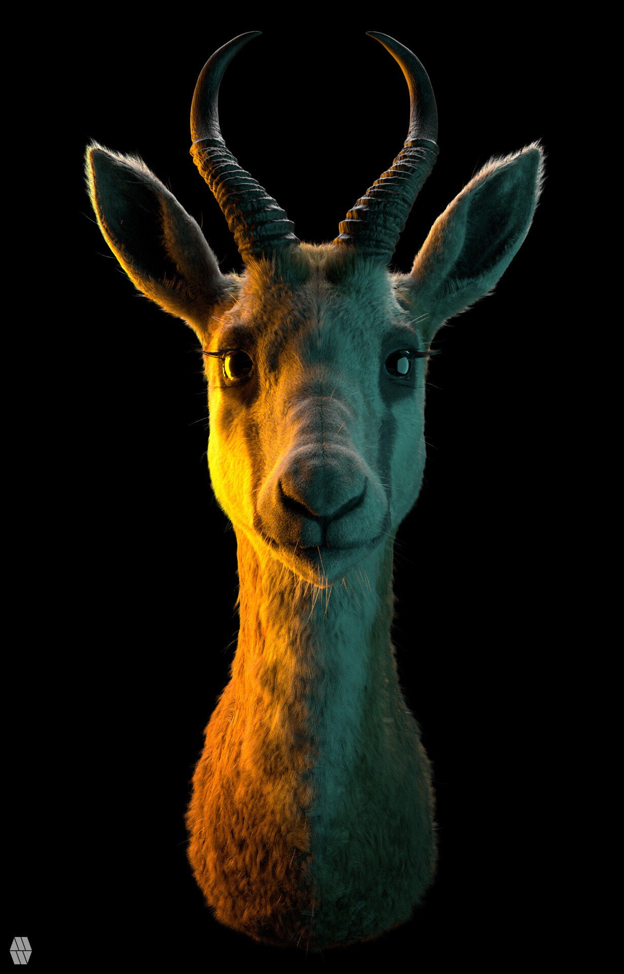 ArtStation - Springbok Personal Project (Xgen fur study)
