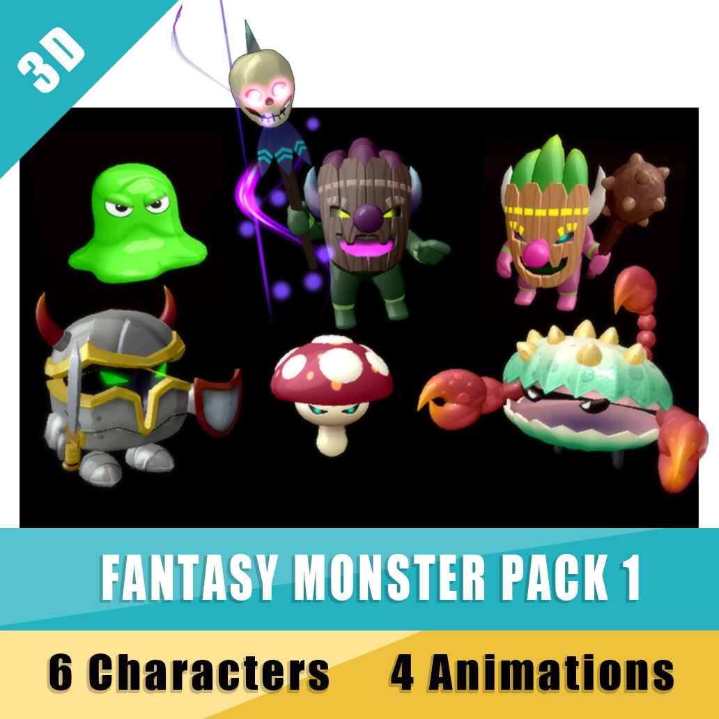 ArtStation - 3D FANTASY MONSTER PACK VOL.01