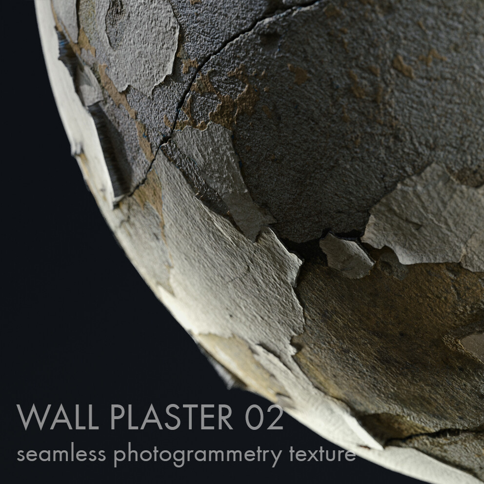ArtStation - WALL PLASTER 02 - 16K seamless photogrammetry texture