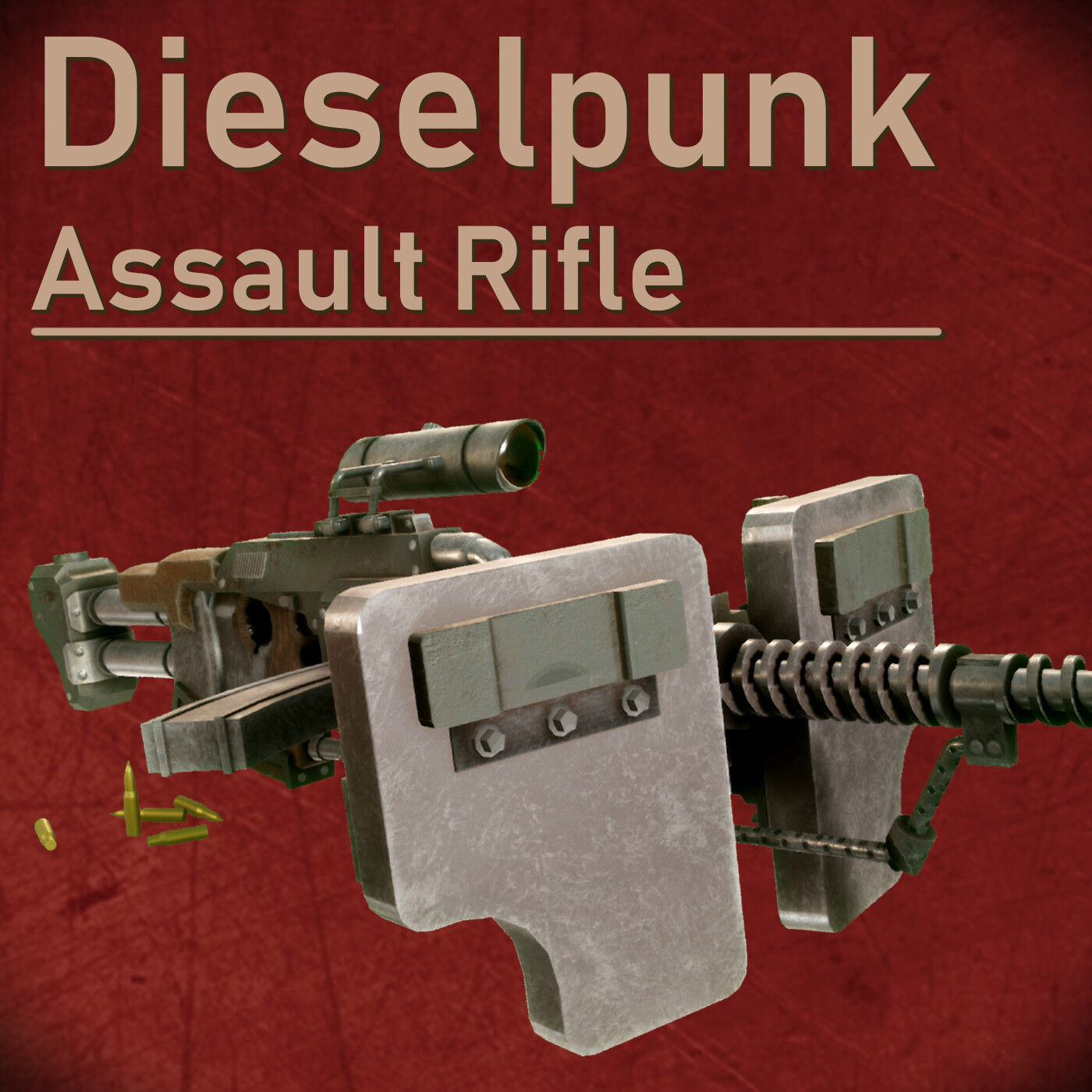 ArtStation - Heavy Dieselpunk Assault Rifle