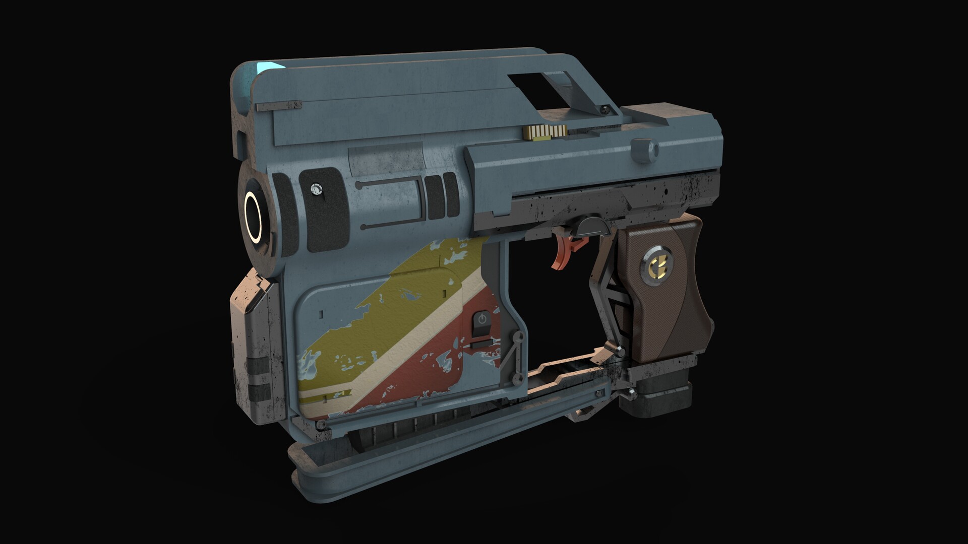 ArtStation - Tech Pistol with attachments