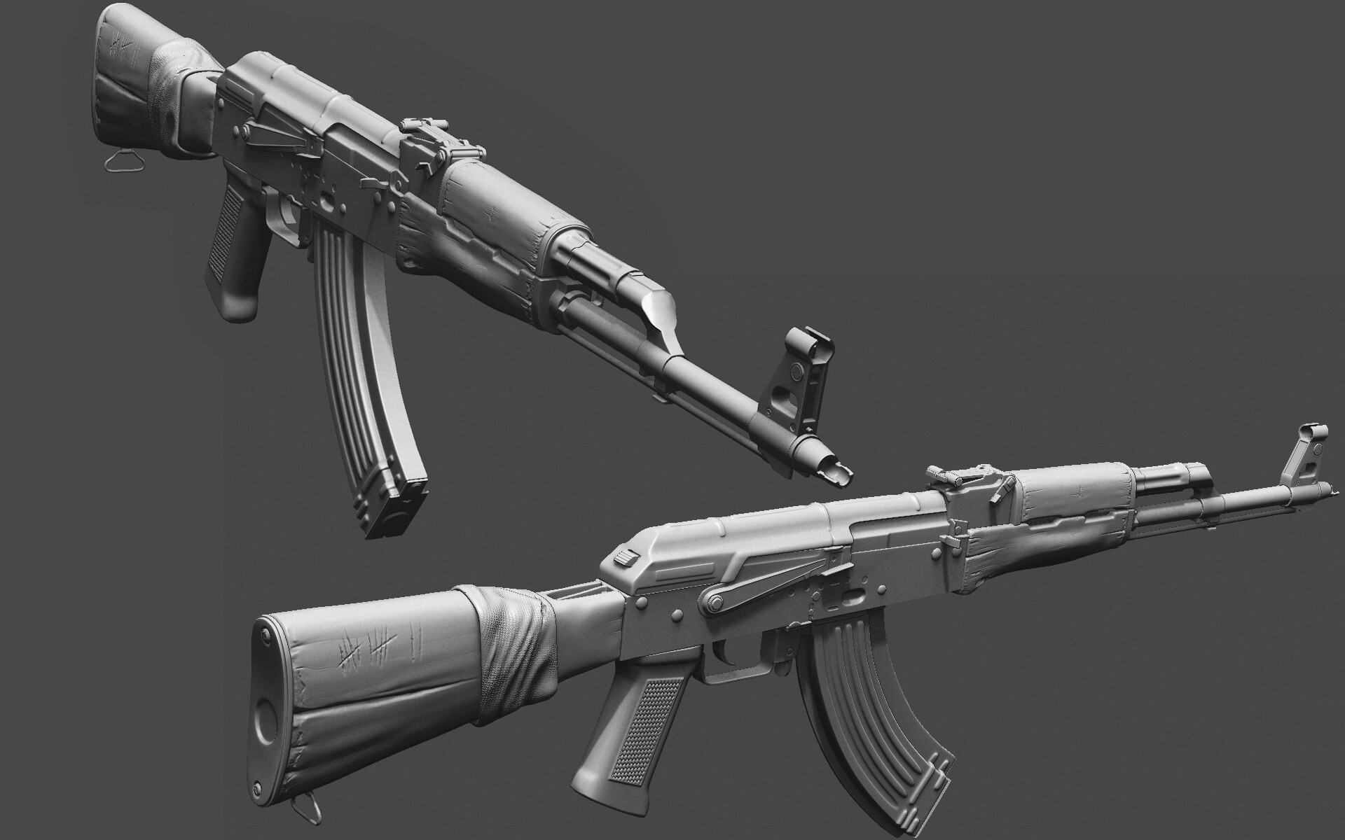 ArtStation - AKM (apocalyptic version) wip
