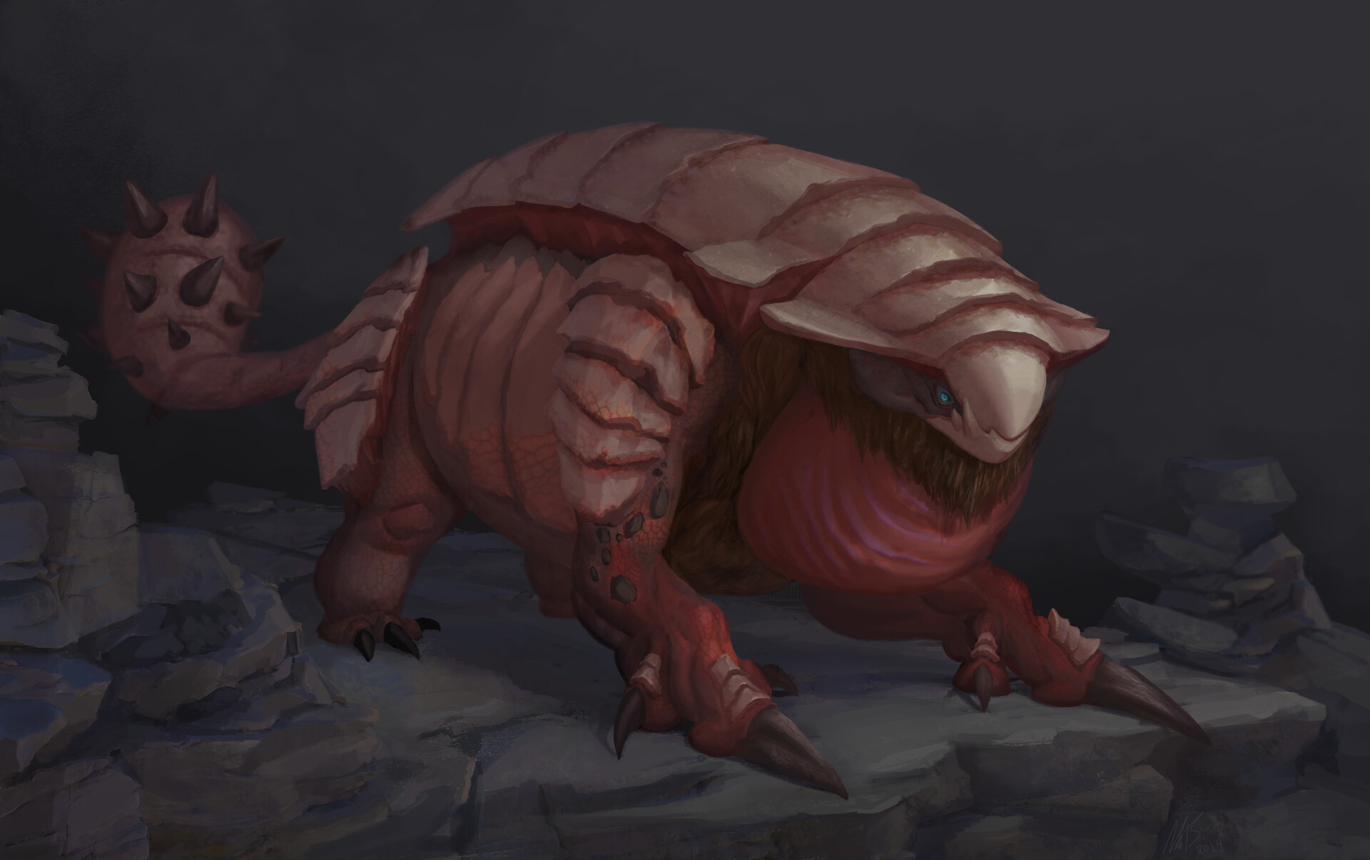 ArtStation - Original - Rolly Polly creature