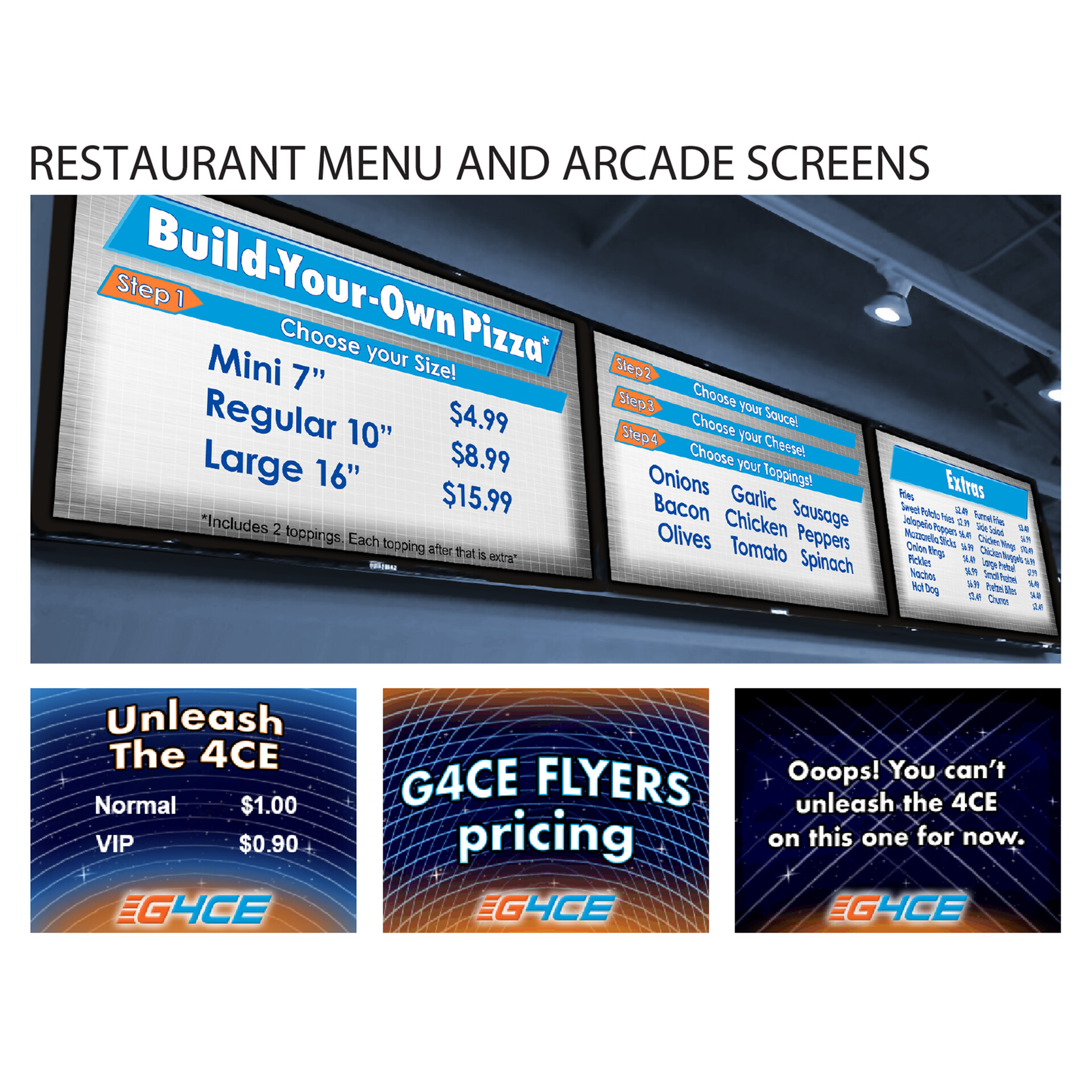 ArtStation - Restaurant Menu and Arcade Screens