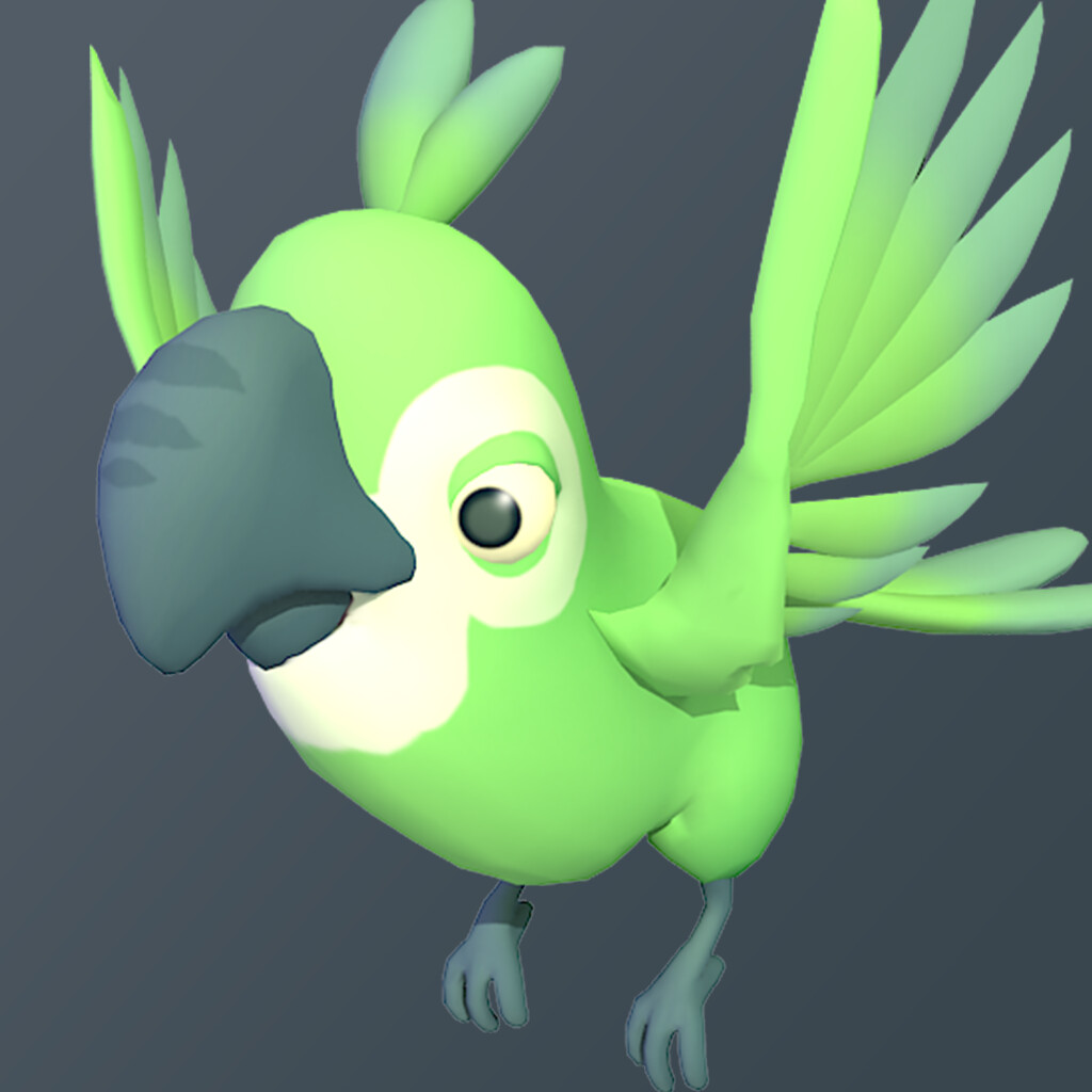 ArtStation - Parrot Character flying cycle