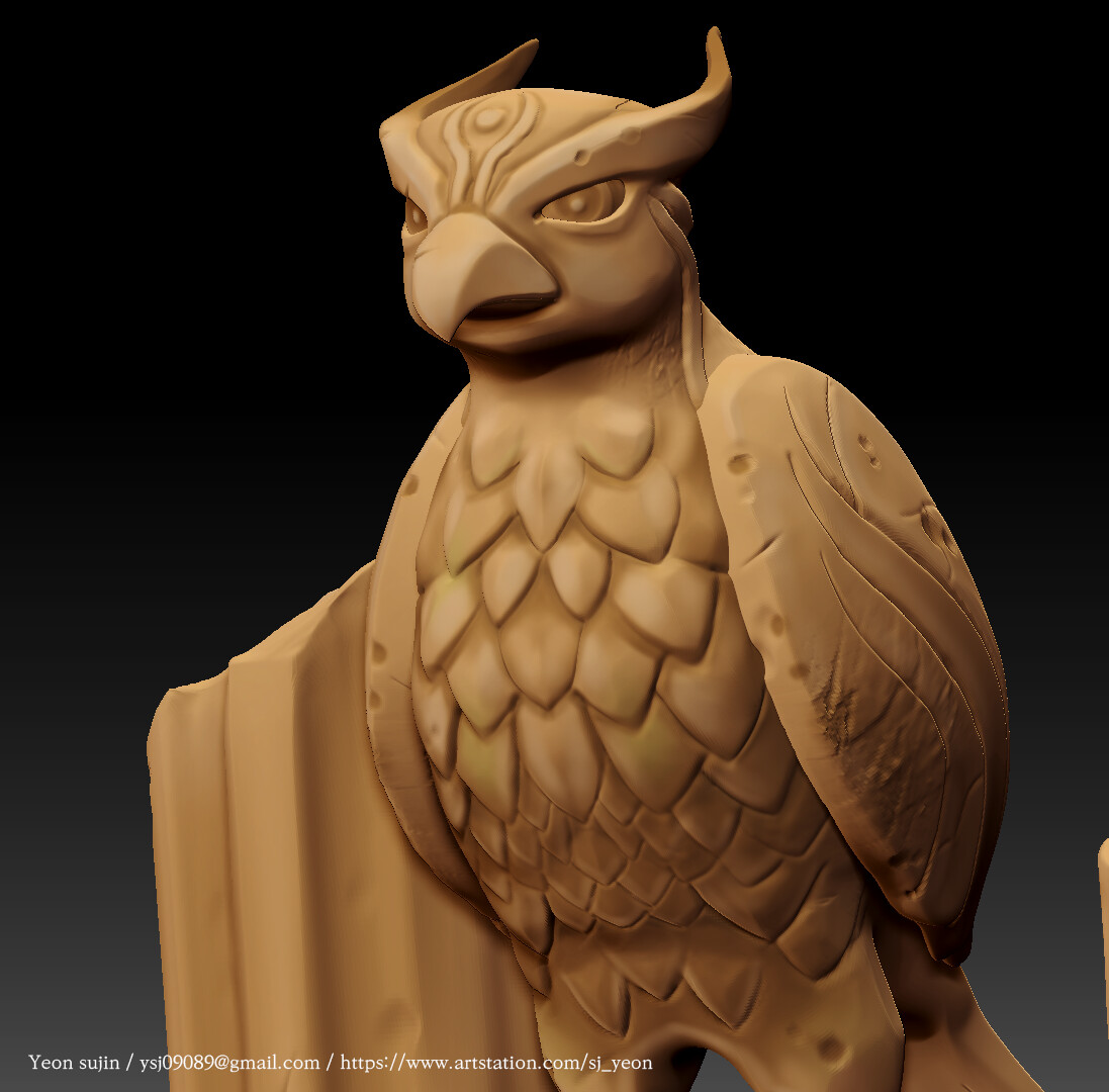 ArtStation - Owl statue