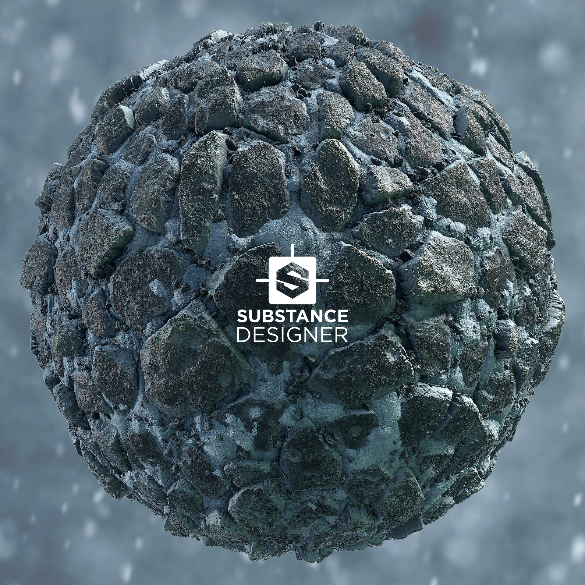 ArtStation - Snowy Stone Wall Substance Designer