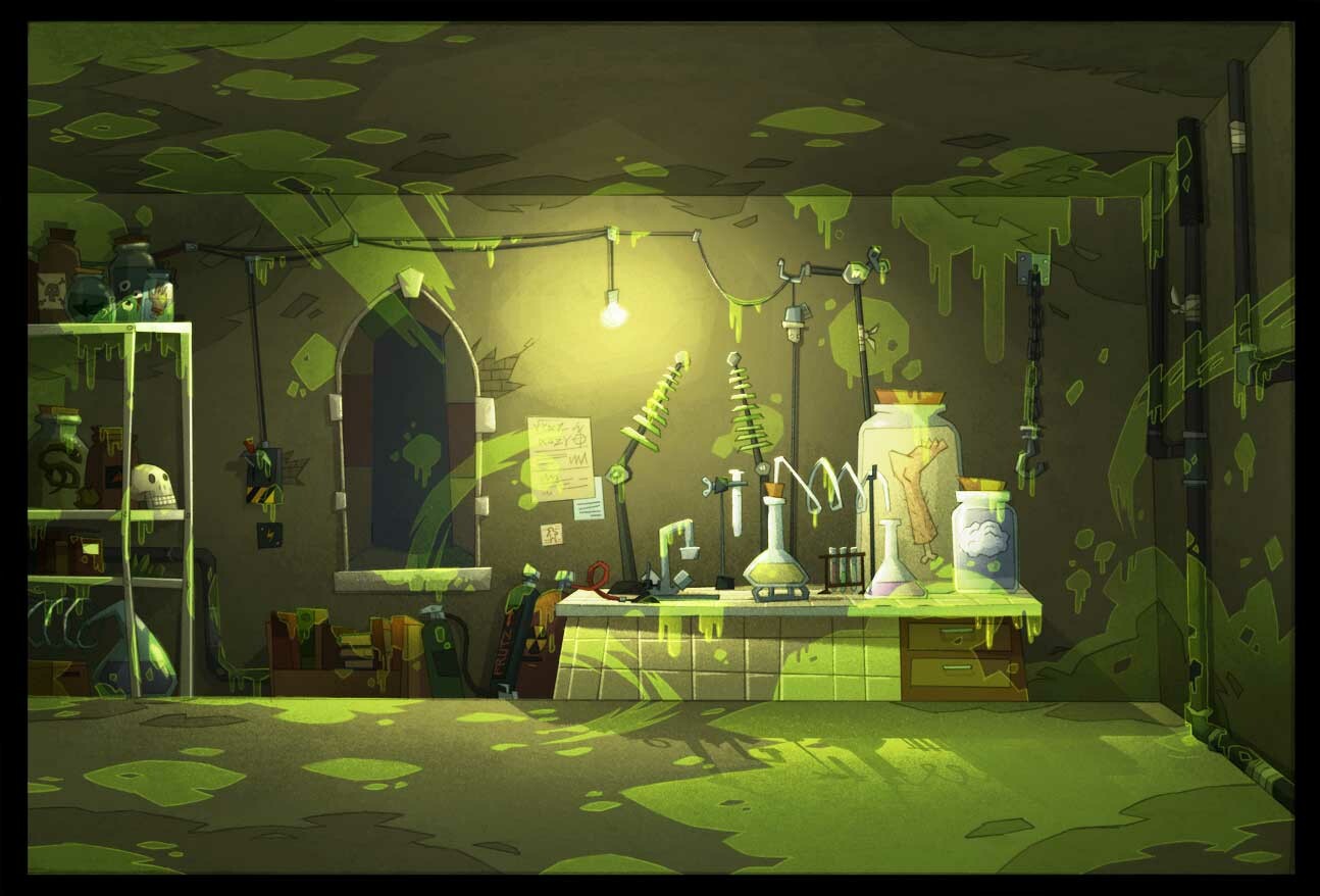 ArtStation - "Maudit manoir" Background for a videogame