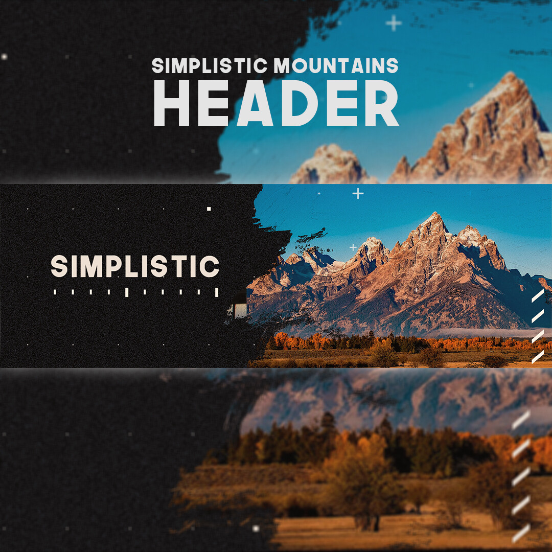 ArtStation - SIMPLISTIC MOUNTAINS HEADER