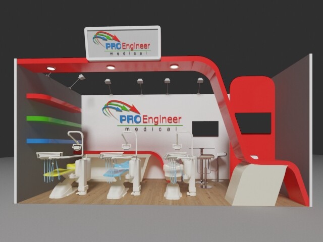 ArtStation - Exhibition stand For pro Engineer Company