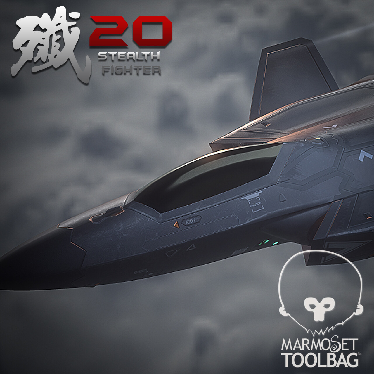 ArtStation - J20 Stealth fighter