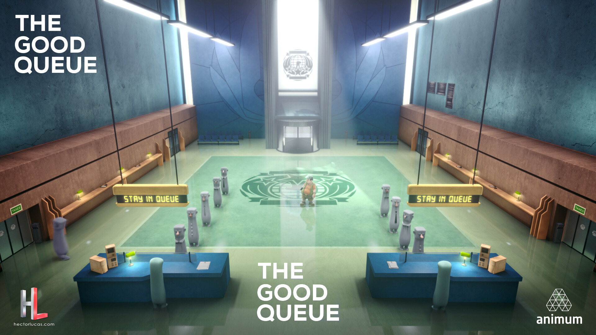 ArtStation - The Good Queue - Hall (CG Environment)