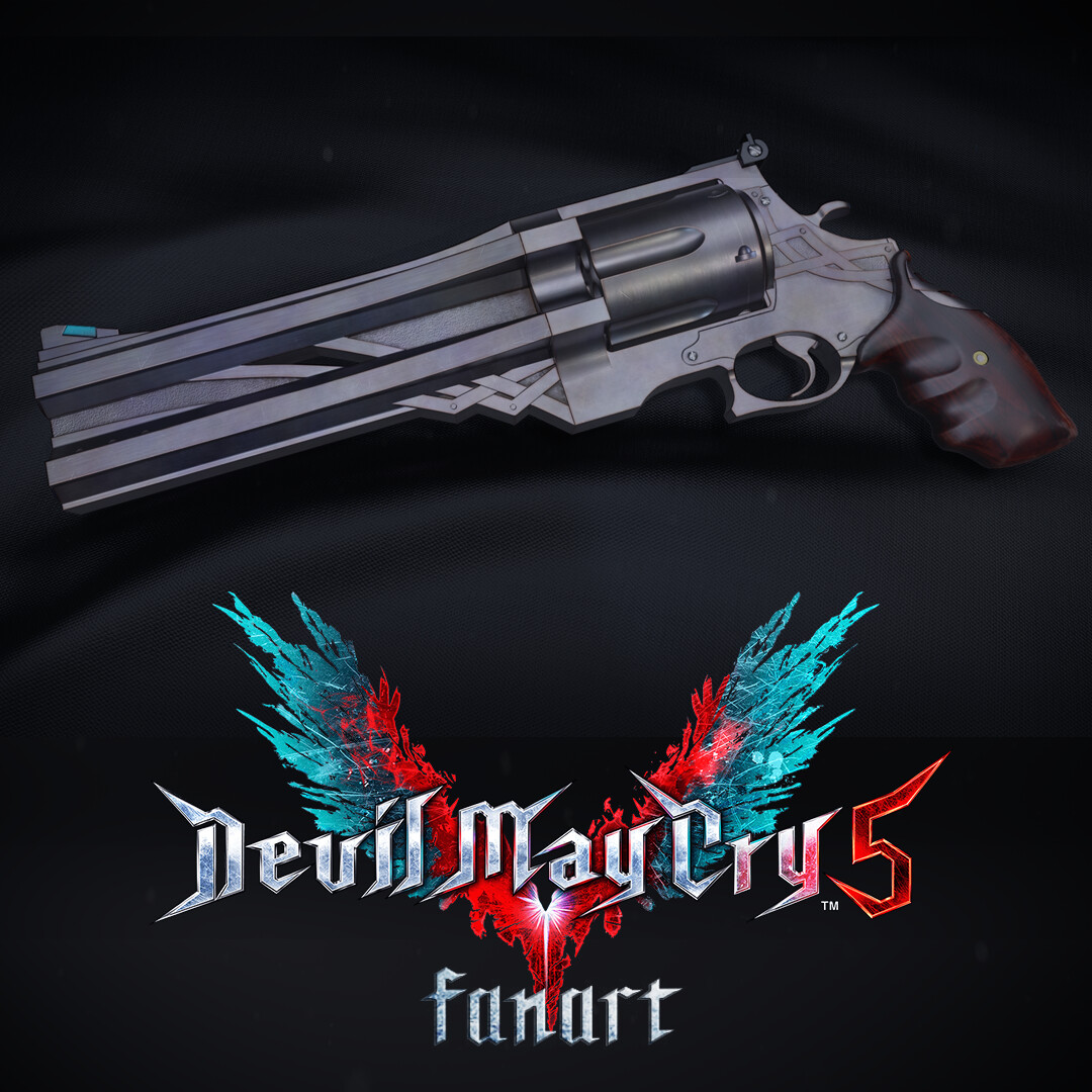 ArtStation - Blue Rose(Nero's revolver) Devil may cry 5. Fanart