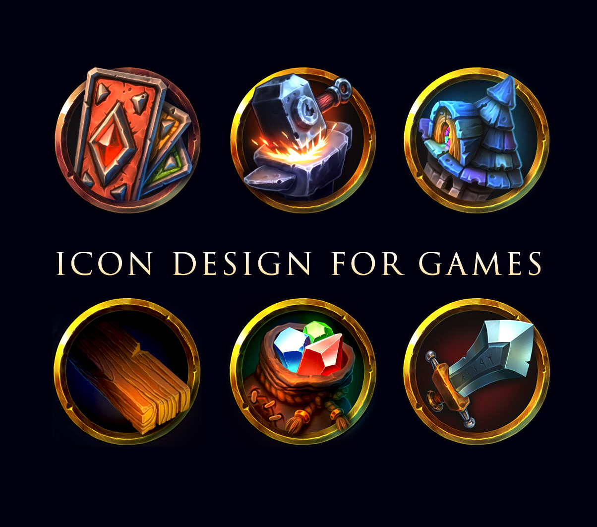 ArtStation - Icon set for fantasy game