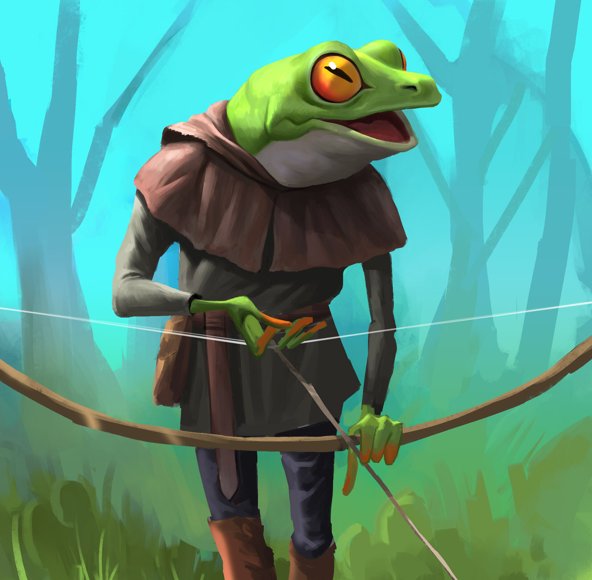 ArtStation - Archer Frog / Rana Arquero