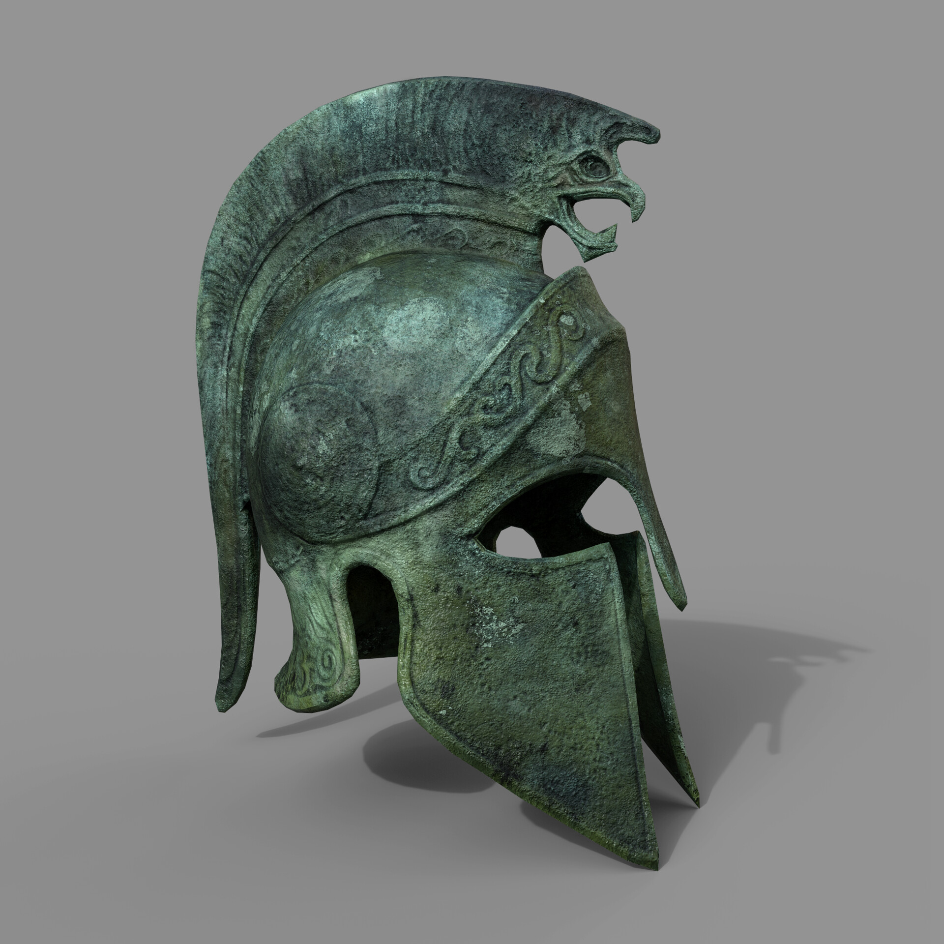 ArtStation - Oxidized Bronze Spartan Helmet