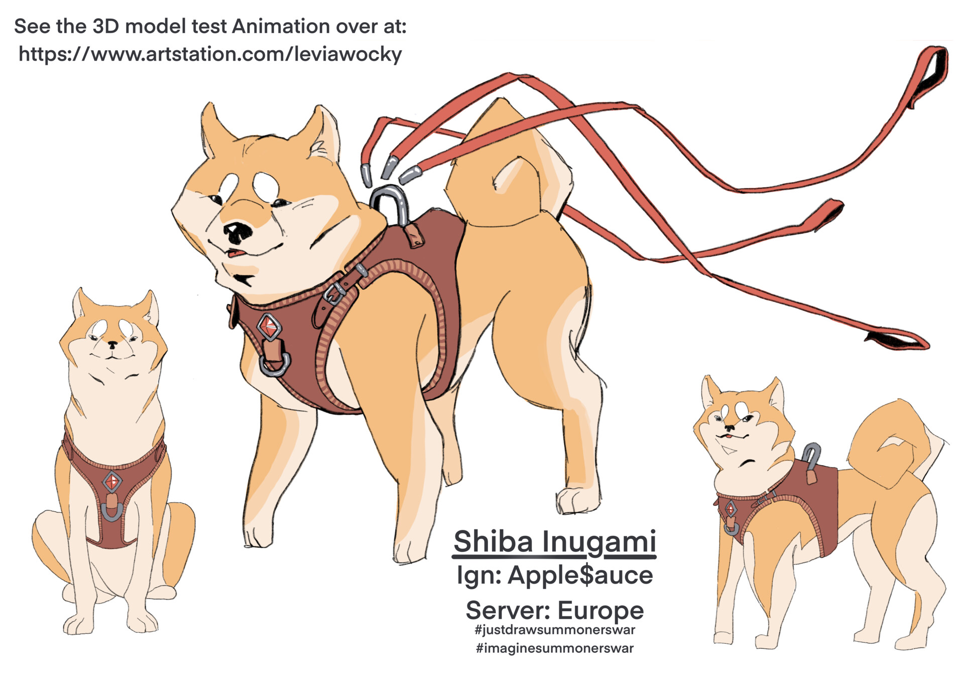 ArtStation - Summoners War: Shiba Inugami