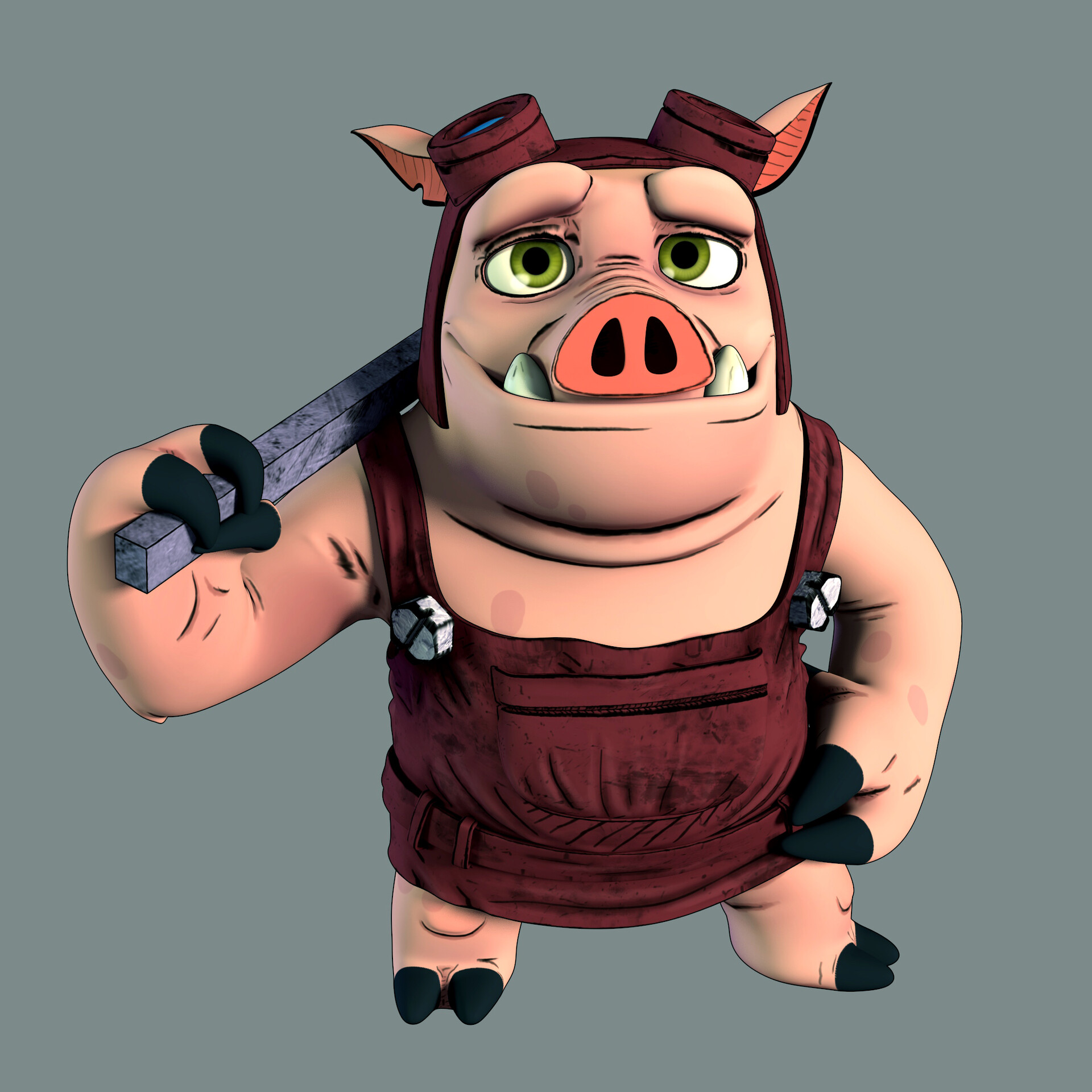 ArtStation - Cartoon Pig
