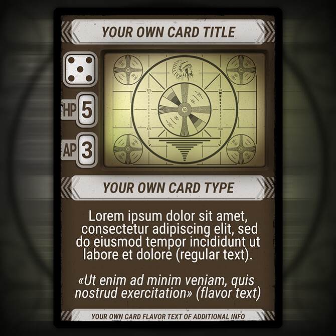 ArtStation - Post Apocalypse Card Game Template