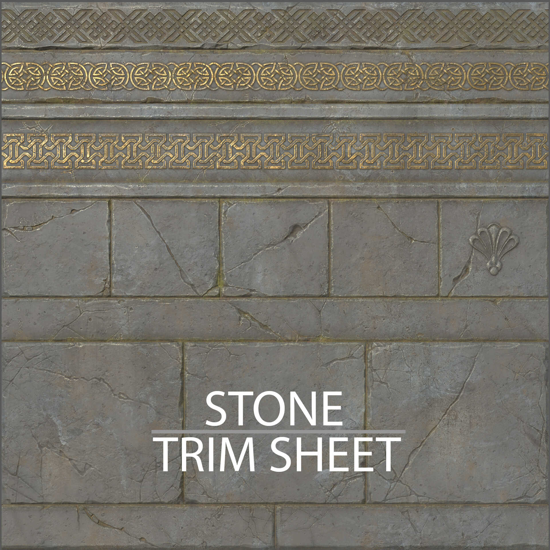 ArtStation - Stone Trim Sheet