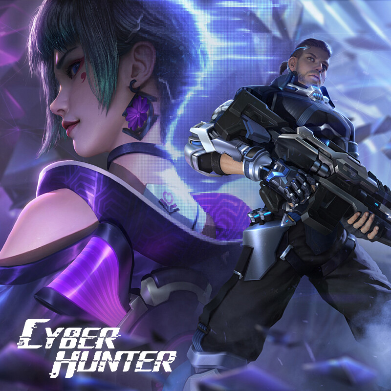 ArtStation - Cyber Hunter game illustration
