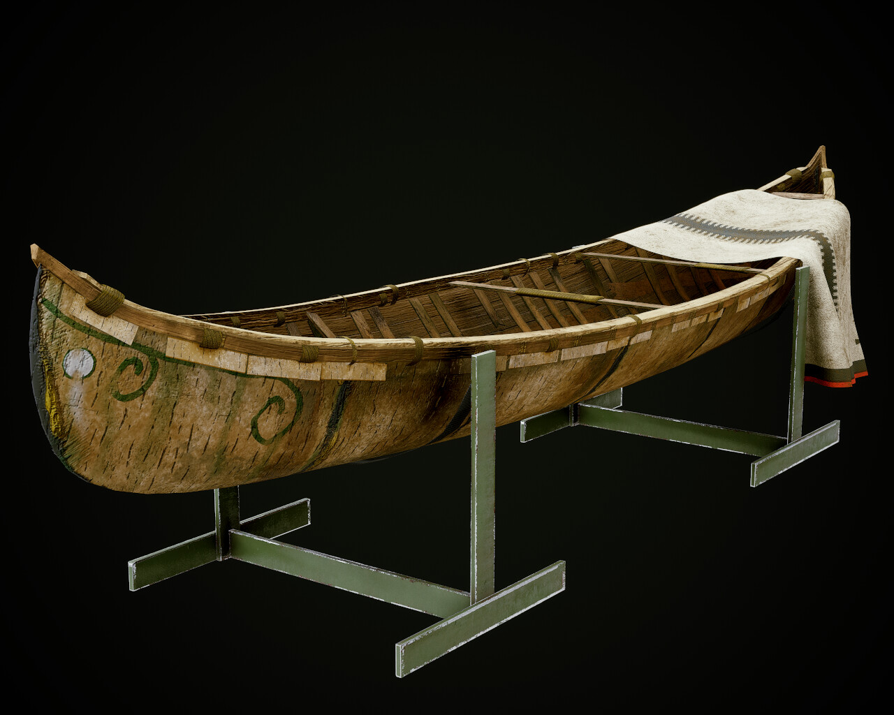 ArtStation - Old Birch Bark Canoe