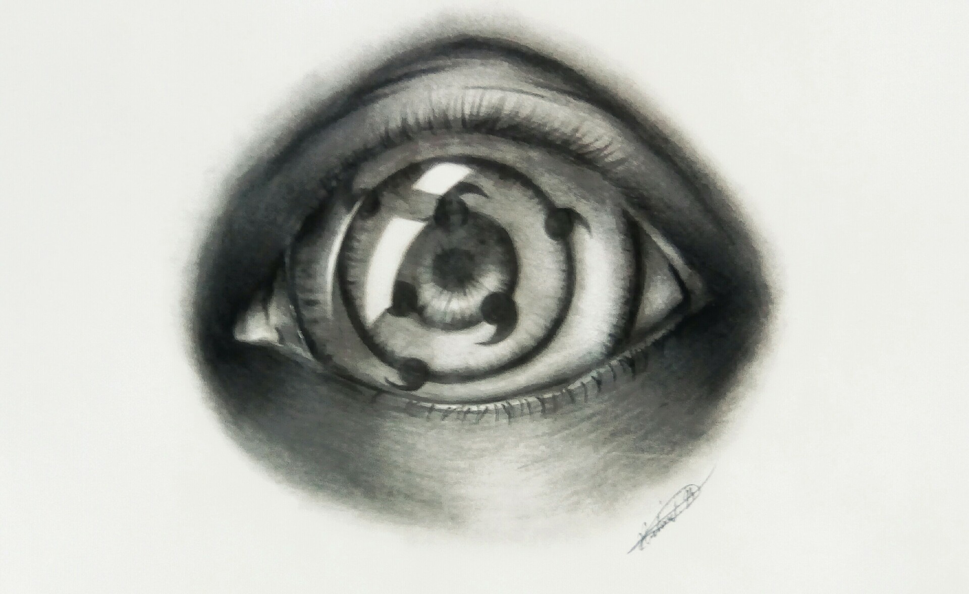 ArtStation - Realistic Rinnegan drawing