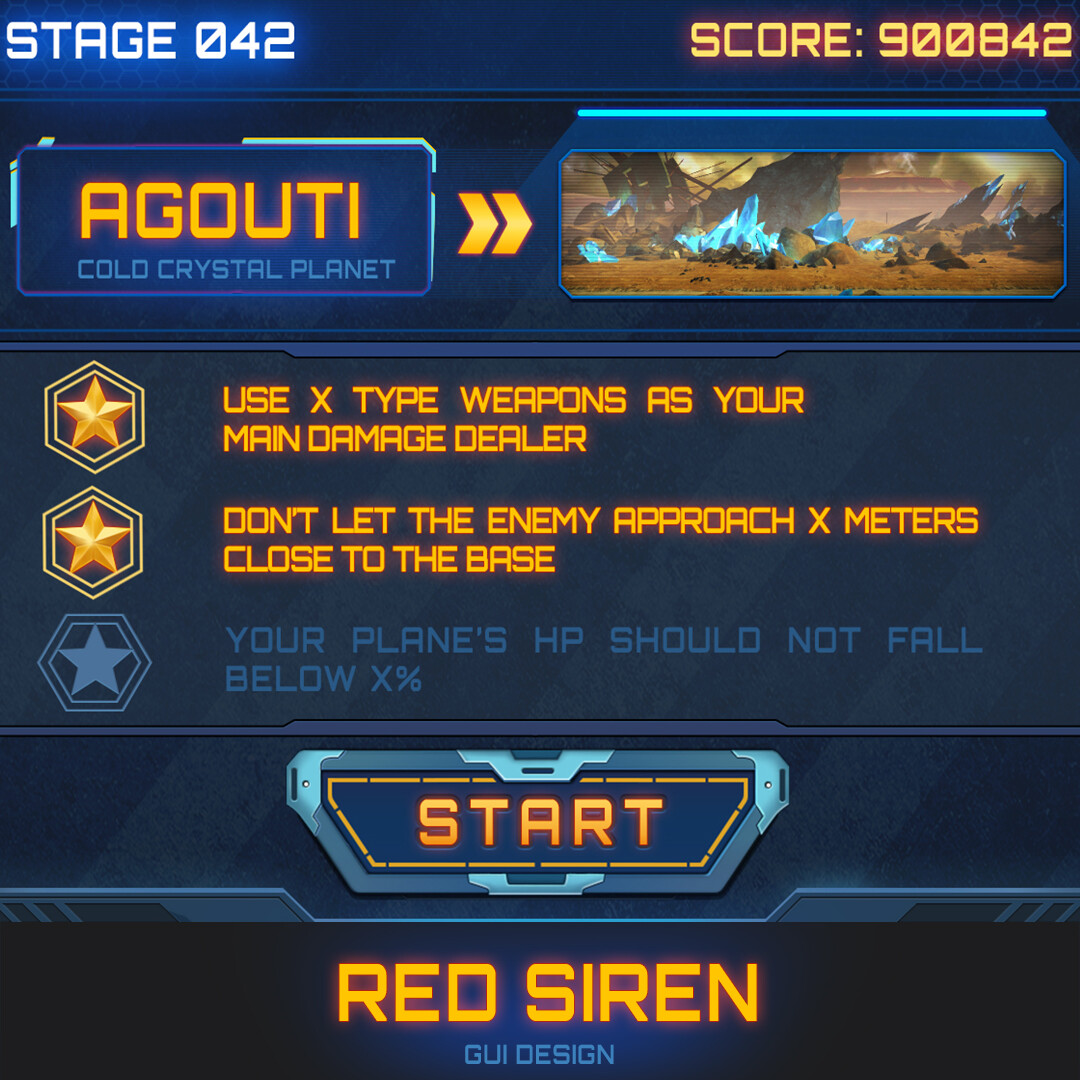 ArtStation - Red Siren: Space Defense - GUI Design
