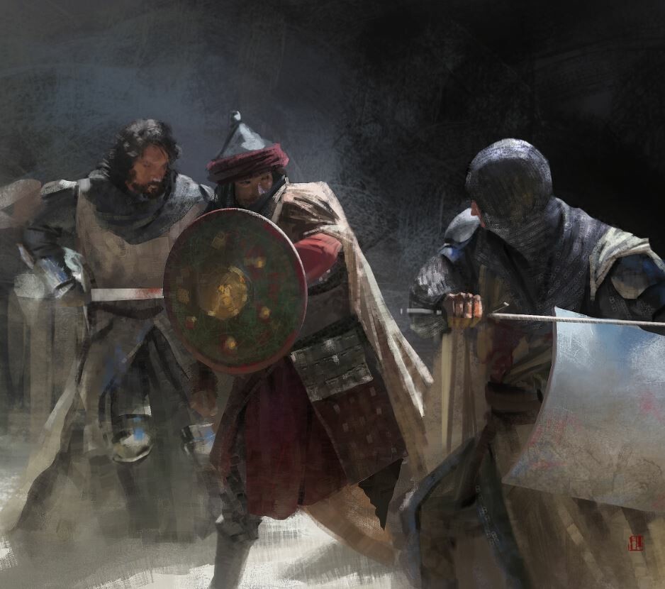 ArtStation - Battle sketch