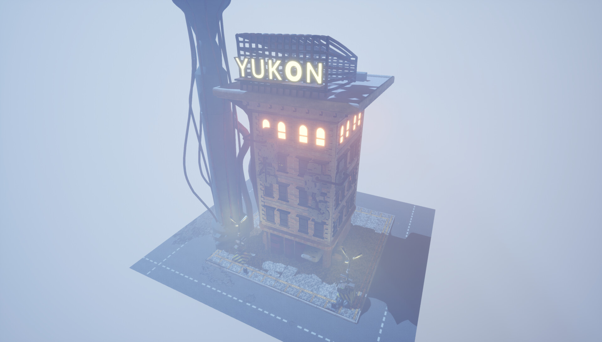 ArtStation - Yukon Hotel from Blade Runner in Unreal Engine 4 WIP01