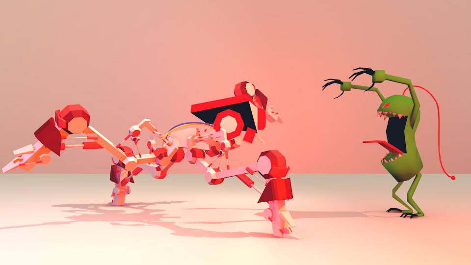 ArtStation - Robot vs Monster