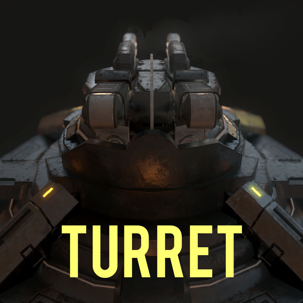 ArtStation - Turret - Concept and 3D model