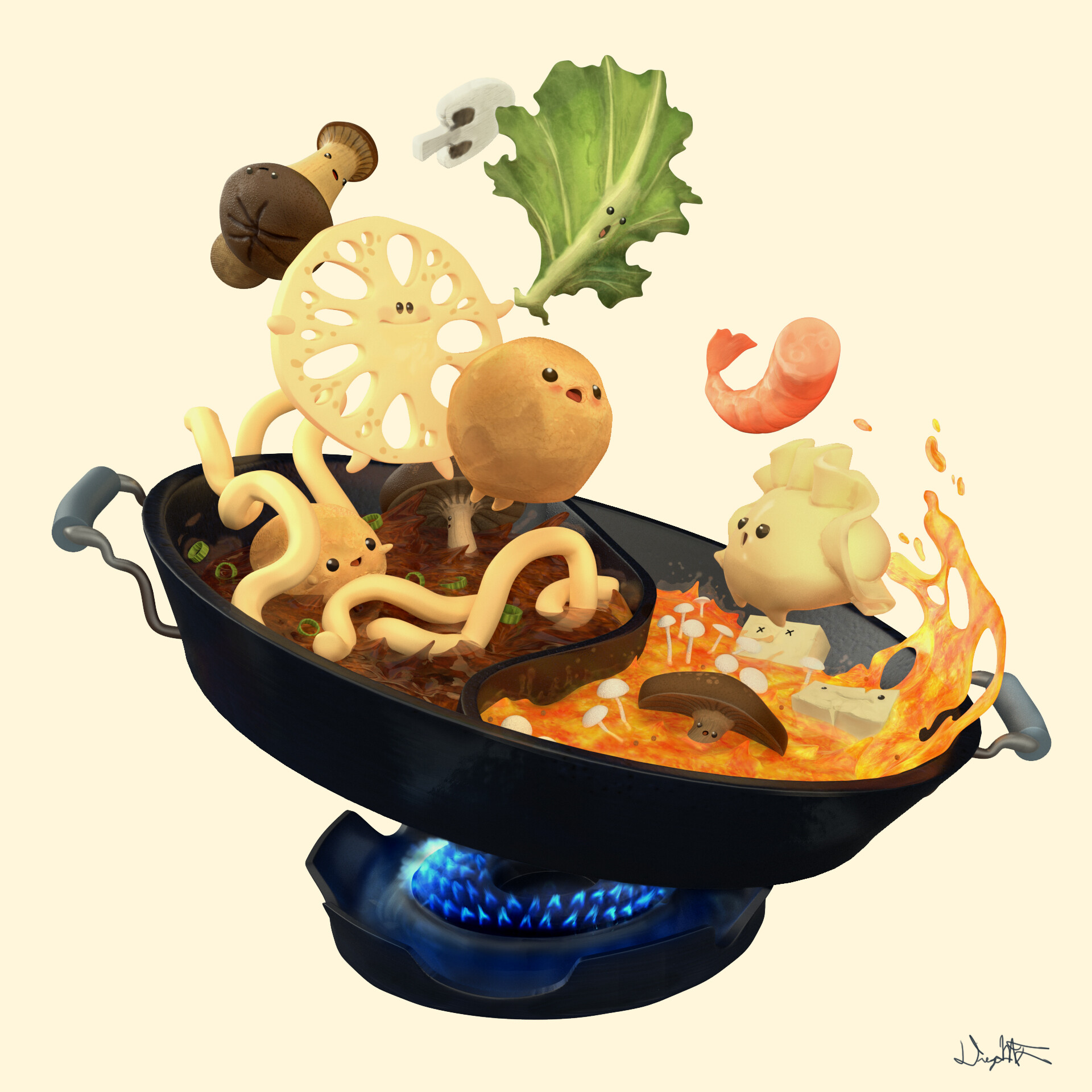 ArtStation - Hot Pot! - 3D render