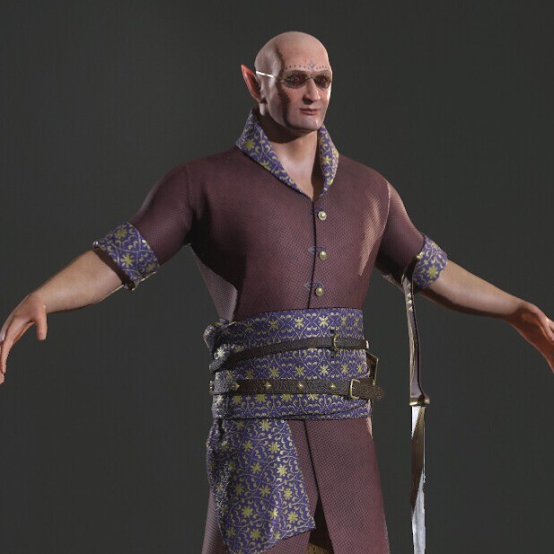 ArtStation - Maalik Maghorn, Arabian Elf (Real Time)