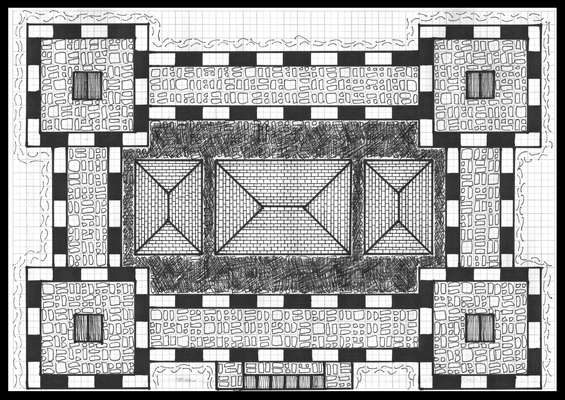 ArtStation - Small Castle With Moat - Tabletop RPG Map